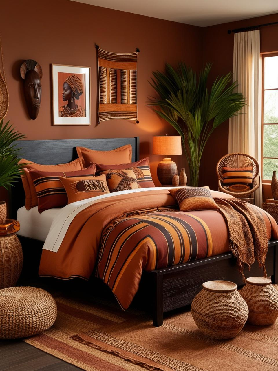 How to Style a Modern African-Inspired Bedroom - Blissified Home & Garden